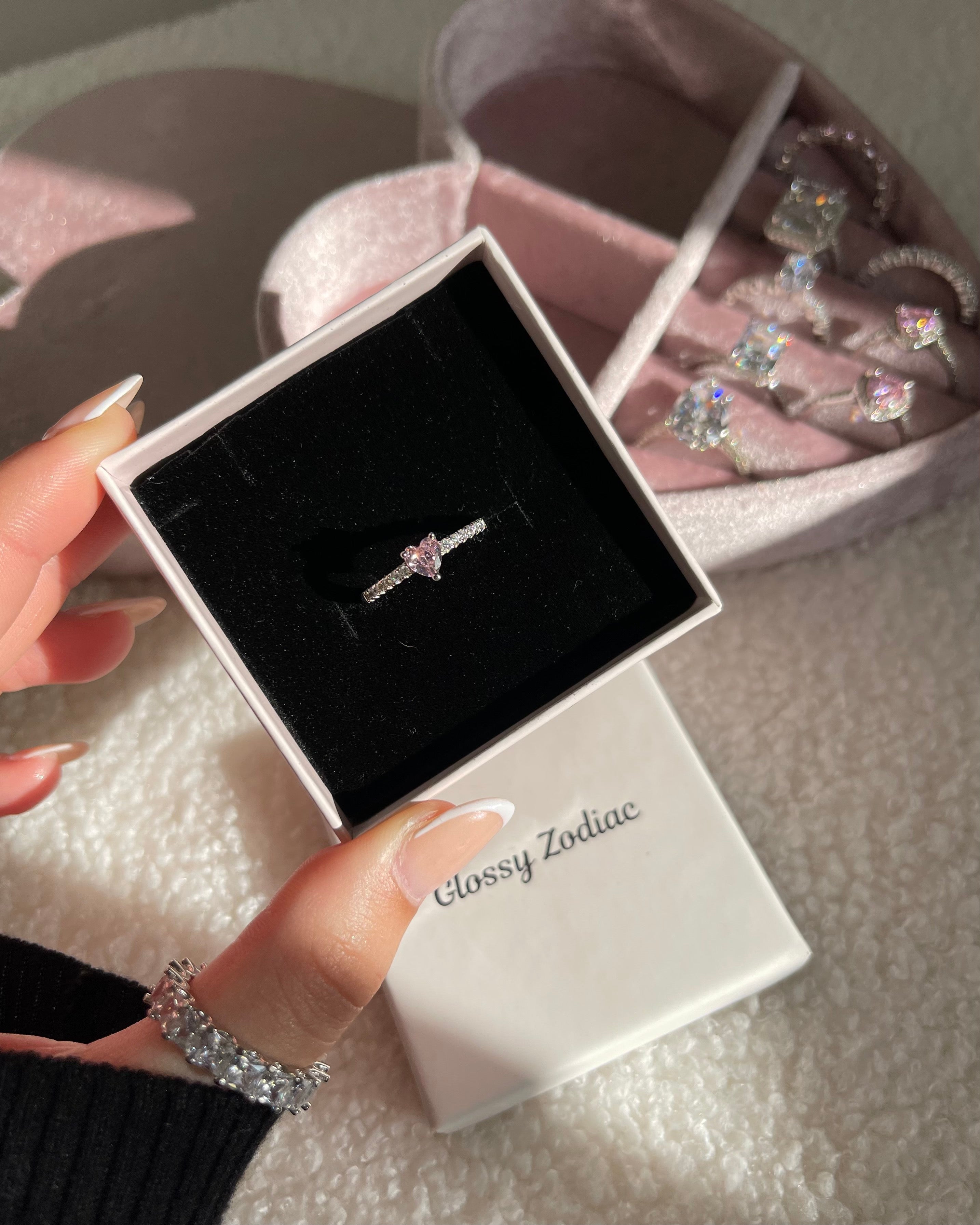 Pink heart promise ring store